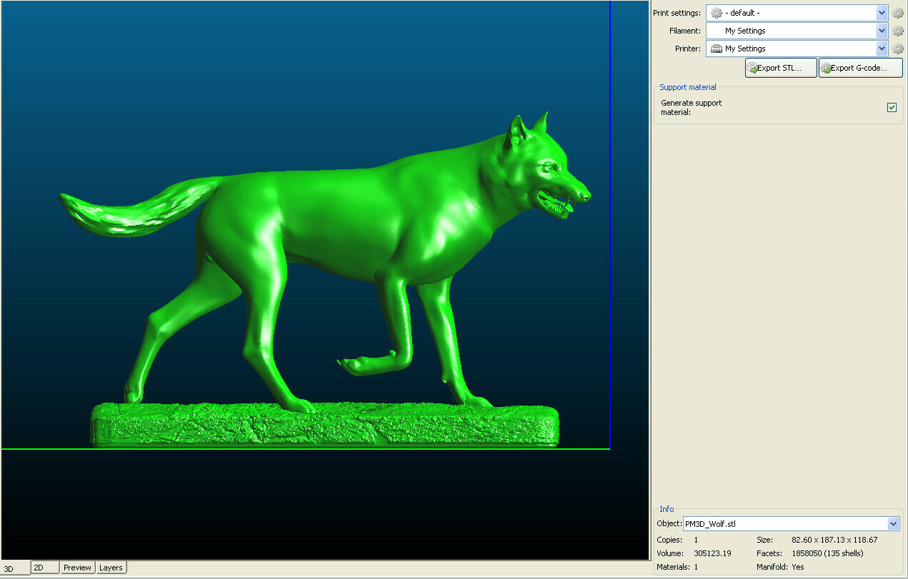 Free STL file Wolf・3D printer design to download・Cults